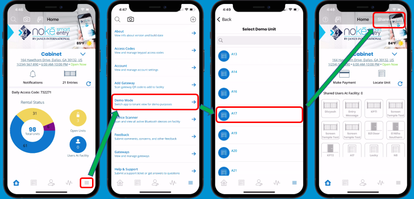 Understanding the Demo Mode on the Mobile App