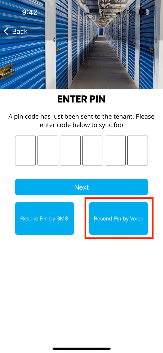 Assigning a Fob to a Tenant Without a Smartphone