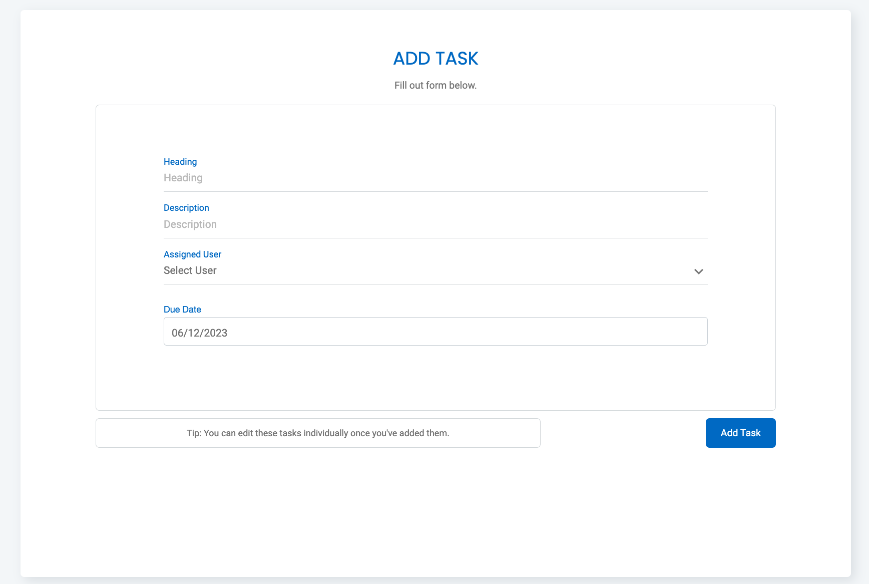 Reviewing the Unit Tasks Widget