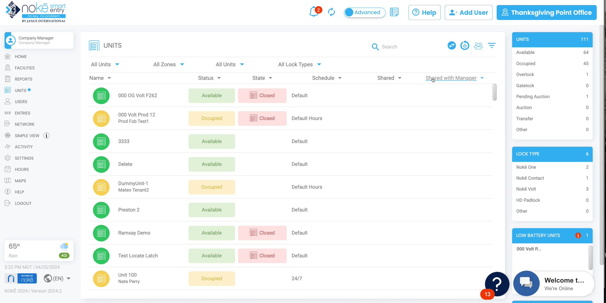 Managing Shared Access as a Manager